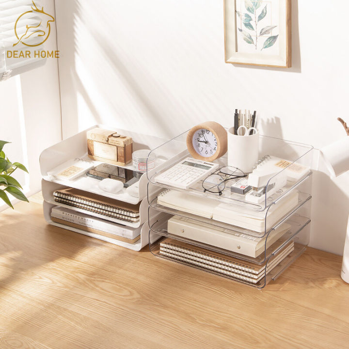 Dear home stationery storage box document rack stackable storage tray ...