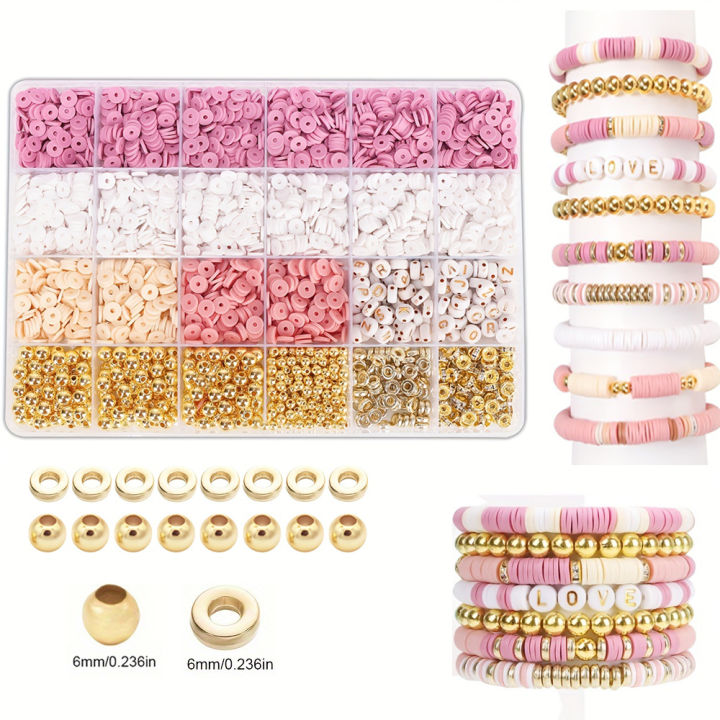 1box Boho Style Clay Beads For Bracelet Making Kit Friendship Bracelet ...