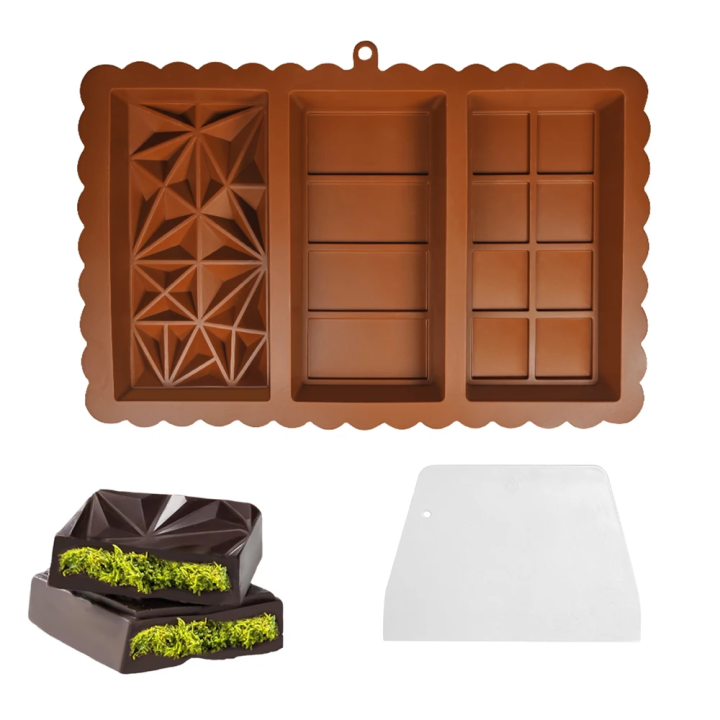 1 Inch Deep Chocolate Bar Mold - Dubai Style Pistachio Silicone Thick ...
