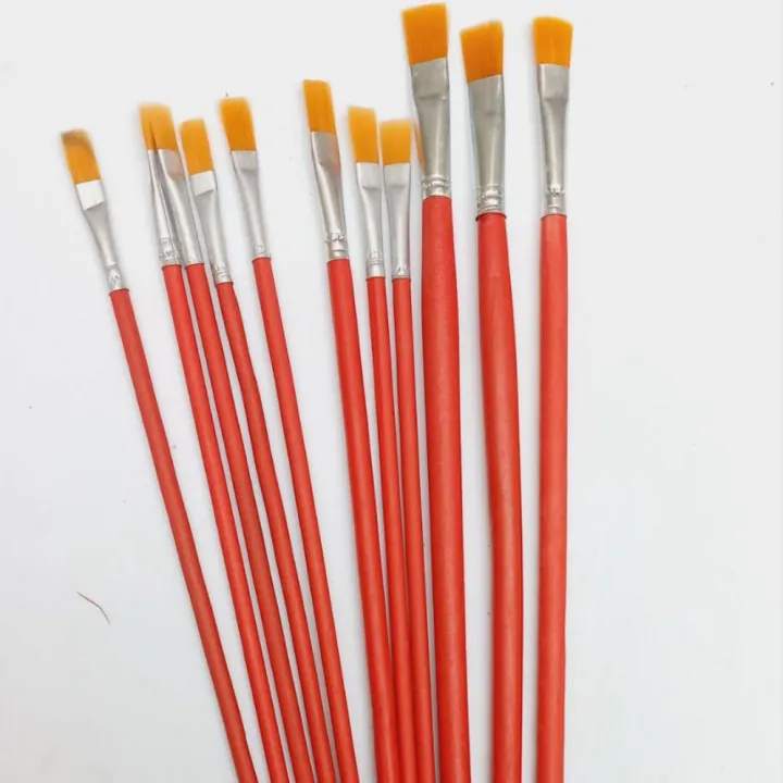 Artistic paint bursh & Flat bursh 12 set | Daraz.pk