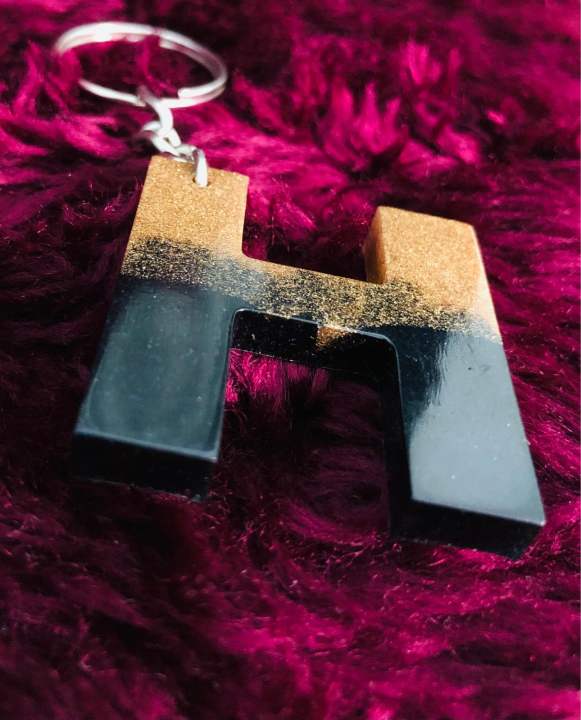 Resin Epoxy alphabet keychains | Daraz.pk