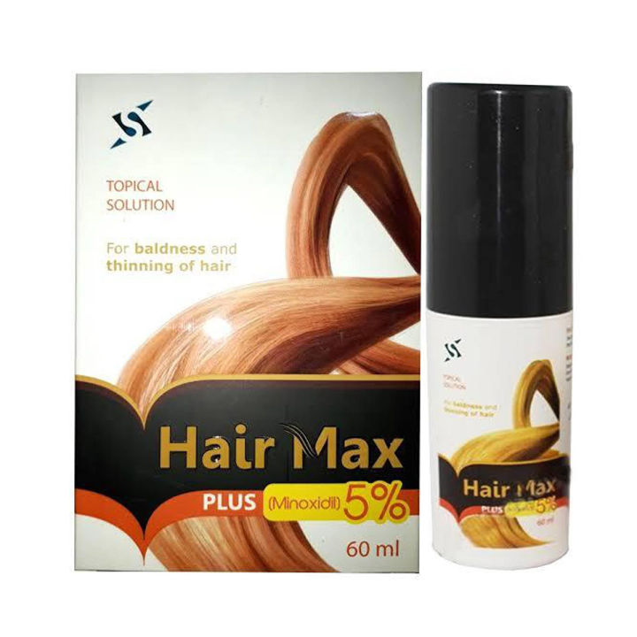 Hair Max Plus Topical Hair Regrowth Solution (Minoxidil 5%), 60ml ...