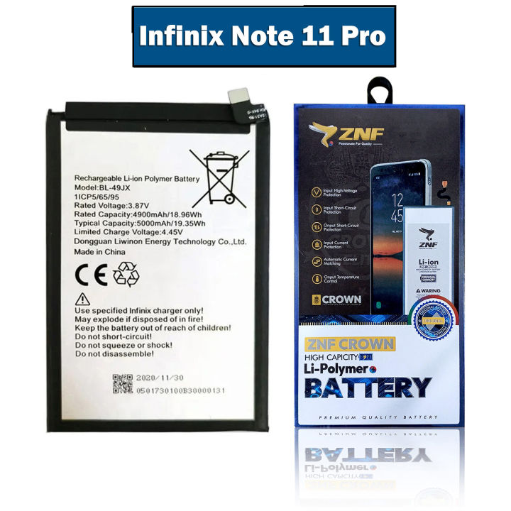 Infinix Note 11 Pro High Capacity battery BL-49JX – Original ZNF ...