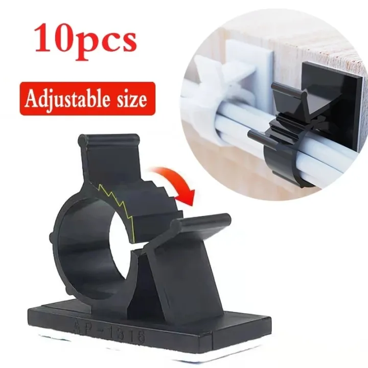 Adjustable Cable Organizer Self Adhesive Table USB Cable Management ...