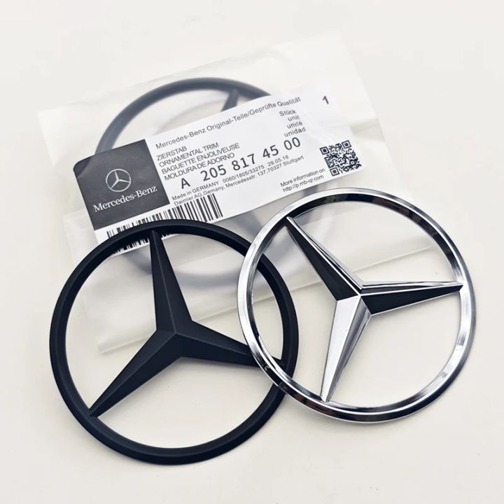 3D ABS Car Rear Emblem Star Logo Trunk Badge For Mercedes W203 W204 ...