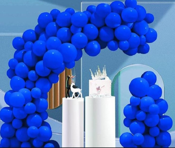 100pcs 9 inch Dark Royal Blue Latex Balloons without shinny for ...