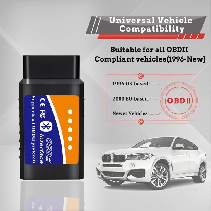 ELM327 OBD2 Bluetooth Scanner Car Code Reader Reset Auto Diagnostic ...