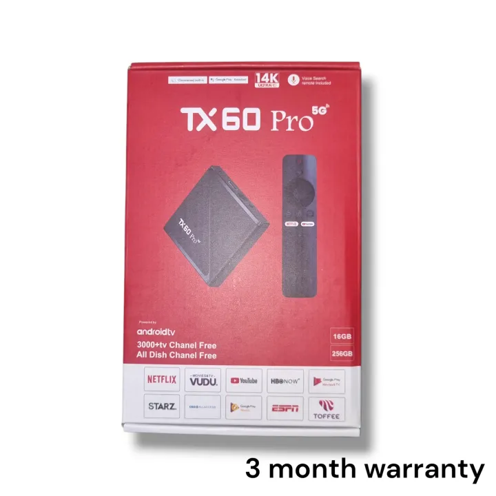 Tx60 pro Android tv box with voice control remote | Daraz.com.bd