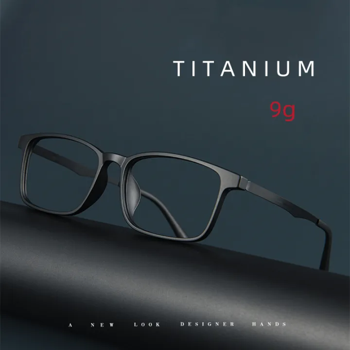 New 2024 Business Eyewear Retro Big Square TR90 Titanium Eyeglasses Myopia Optical Prescription ...