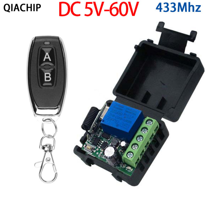 433Mhz DC 12V 5V-60V 1CH Universal Wireless Remote Control Switch Relay ...
