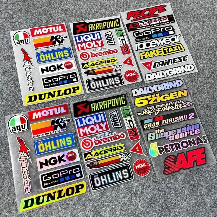 Custom Motorcycle Decals Motorcycle Sticker Pack – 10-piece Biker Decal ...