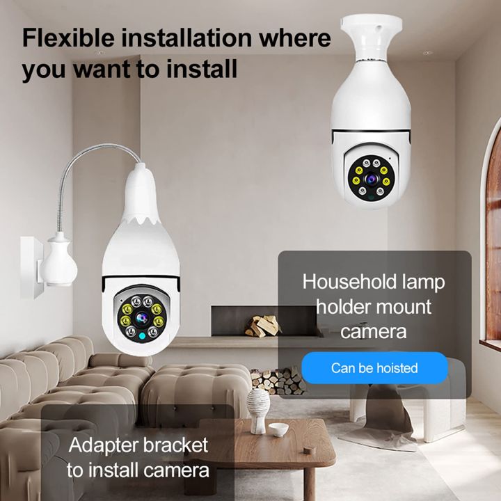 Bulb IP Camera 360 degree Rotation V380 App WI-FI IP Camera MX500 IP ...
