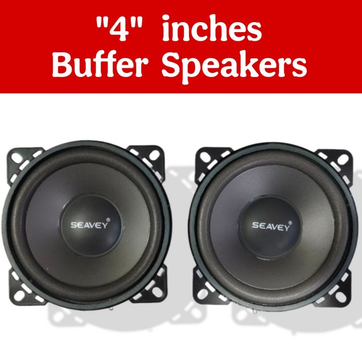 2Pcs 4 inches 4 ohms 80W Buffer Speaker High Quality For Cars , Theater ...