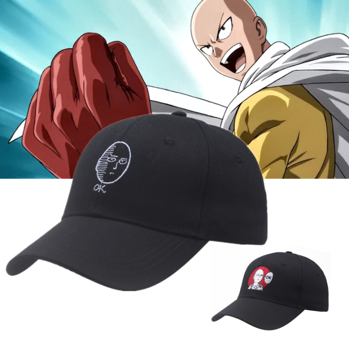 Cartoon One Punch Man Saitama Anime Baseball Hat Embroidered Adjustable ...