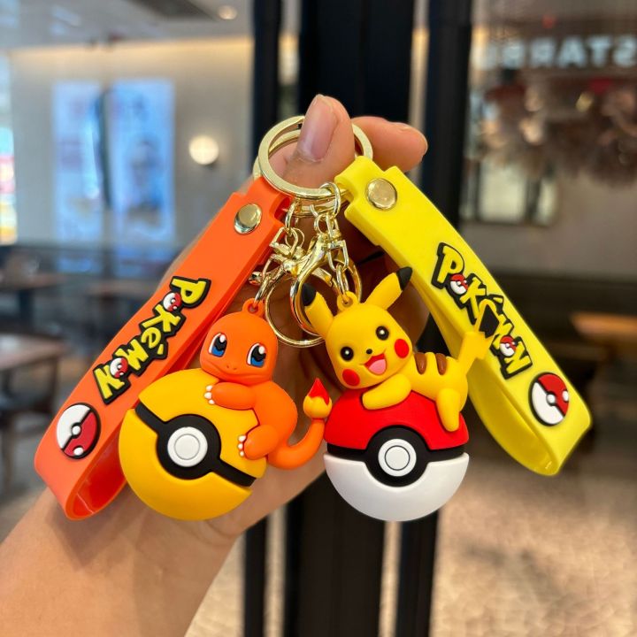 MINISO Pokémon Poké Ball Keychain Set Anime Collectible Key Ring Piachu ...