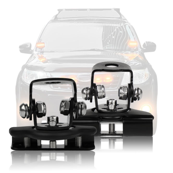 2PCS LED Work Light mounting Bracket Universal Hood Led Light Bar Mount ...