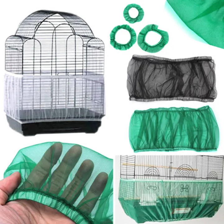 Receptor Seed Guard Nylon Mesh Bird Parrot Cover Soft Easy Cleaning ...