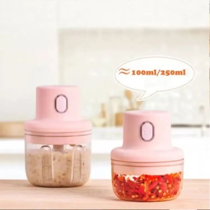 Chopper With Double Bowl, Rechargeable Mini Electric Food Chopper With ...