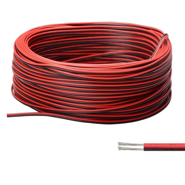 20 meters 2PIN Electrical Wire Tinned Copper PVC Insulated Red Black ...