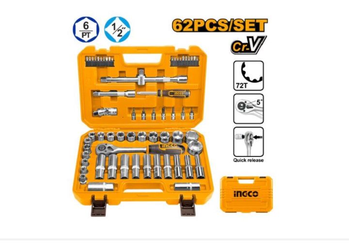ingco 62 pieces socket set | Daraz.pk
