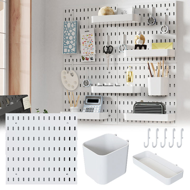 1Pc or 1set Wall Shelf Pegboard Display DIY Pegboard Kit Hole Board For ...