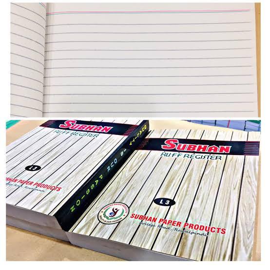 (Pack of 3) A4 Size Rough Register Single Line Register for Extra Notes ...