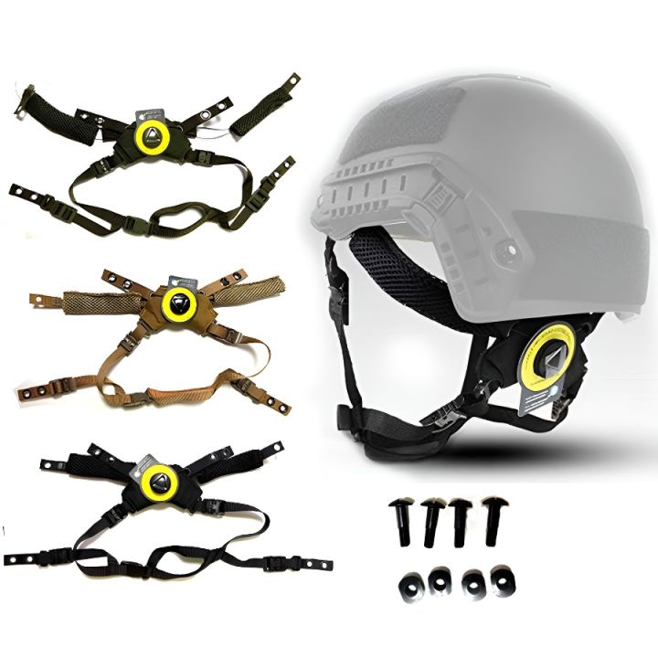 Tactical Helmet Chin Strap Adjustable Dial 4 Points Suspension System ...