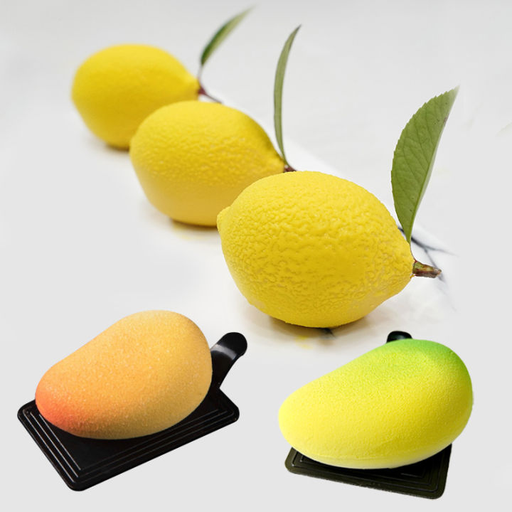 Fruits Design Silicone Cake Moulds Mango or Lemon Shaped Mousse Cake ...