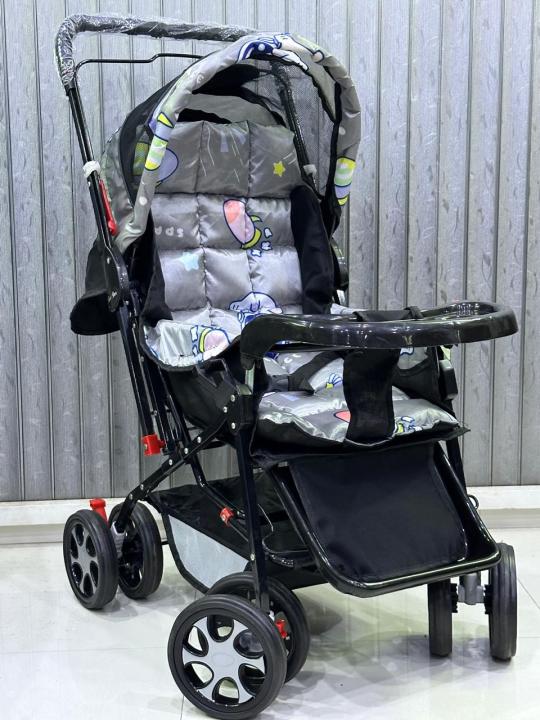 A High-Quality Foldable Baby Stroller with Fancy Pram, Double Handle ...