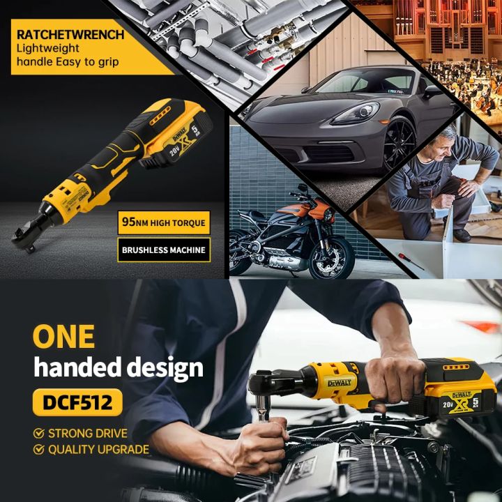 DeWalt 20V Brushless Right - Angle Wrench 512-13mm - High Torque 95N·m ...