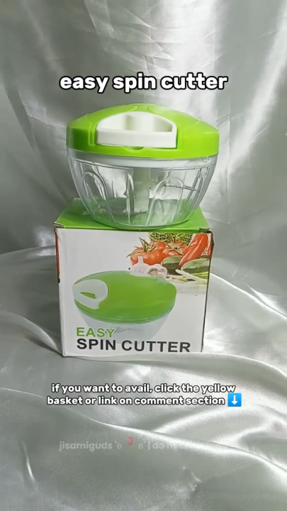 3 Blade Easy Spin Cutter/Mini Speedy Chopper Manual Hand Pull 3 Blade ...