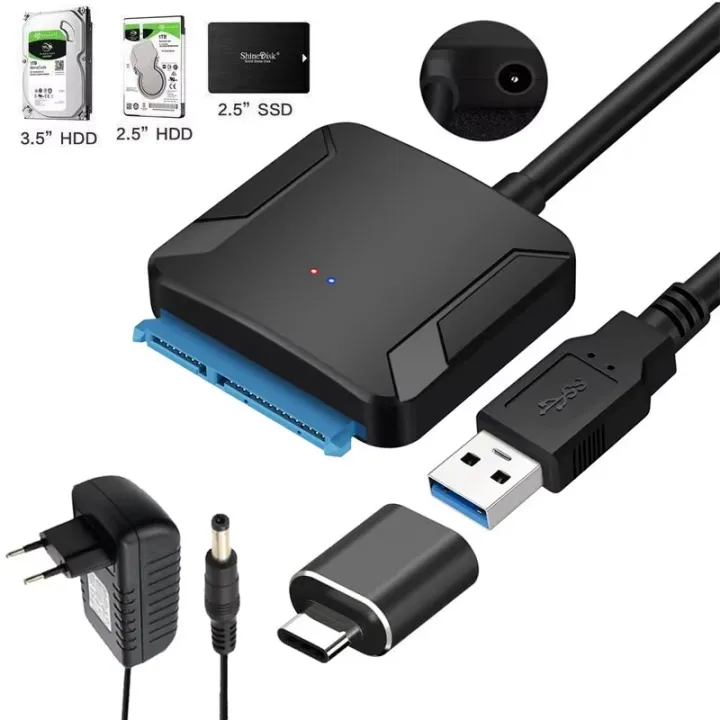USB 3.0 to SATA Adapter Cable for 3.5/2.5 Inch SSD HDD SATA III Hard ...