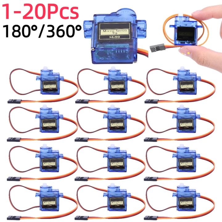 1-20Pcs SG90 9G Micro Servo Servo Motor for RC Planes Robot Arm 180 ...