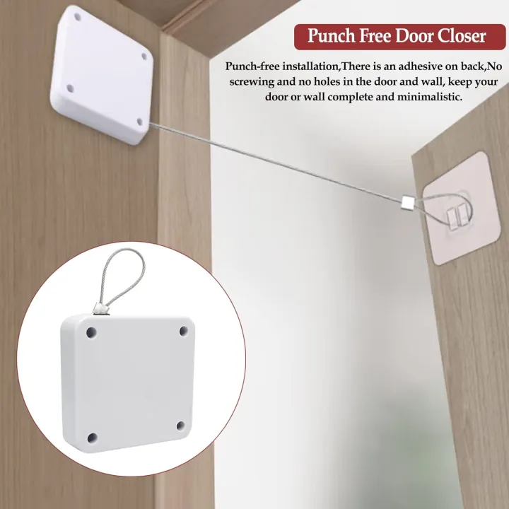 Punch-Free Automatic Sensor Door Closer Adjustable Surface Door Stop ...