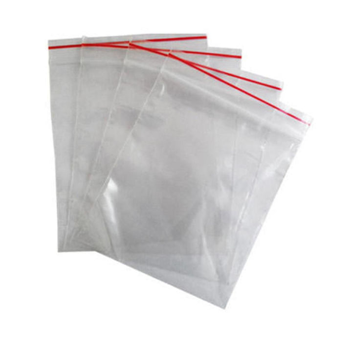50PCS Resealable Zip Lock Bags Clear LDPE Airtight Freezer Safe ...