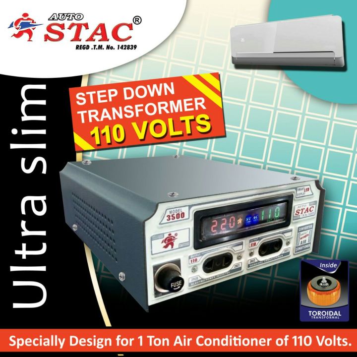 AUTO STAC 110 VOLTS STEP DOWN TRANSFORMER FOR 1 TON AIR COND. | Daraz.pk