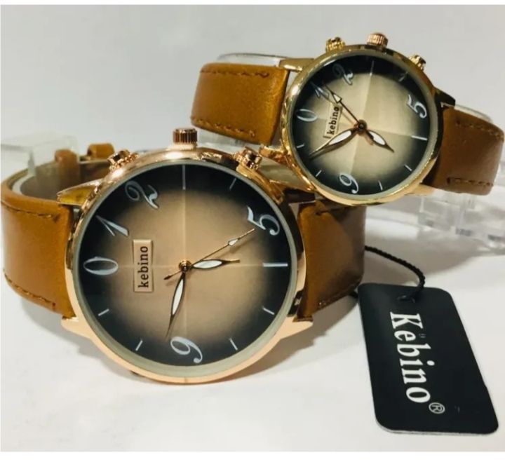 Kebino luxury leather strap couple Water resistant Watch | Daraz.lk