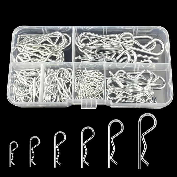 100/125Pcs R-Type Cotter Pins Set KIt Wave Latch Bolt Locking Split ...