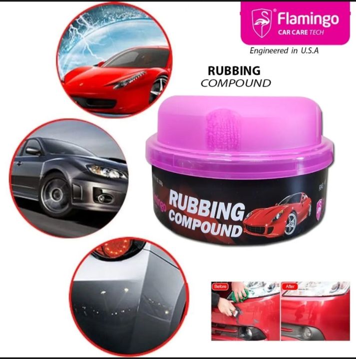 Flamingo Rubbing Compound Cream Polish 230g. For Car, Motorcycle ...