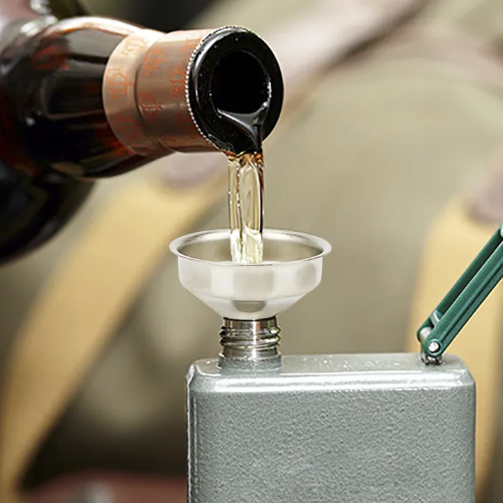 Mini Bar Wine Flask Funnel Stainless Steel Small Mouth Funnels for ...