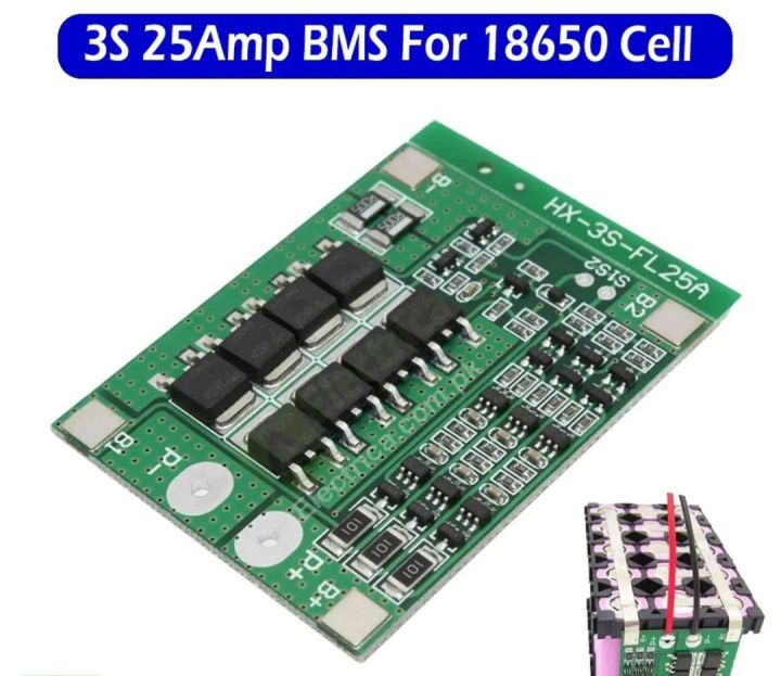 Original 3S 25A BMS 12.6V Balanced edition Lithium Battery Management System 11.1V 12.6V Li-ion ...