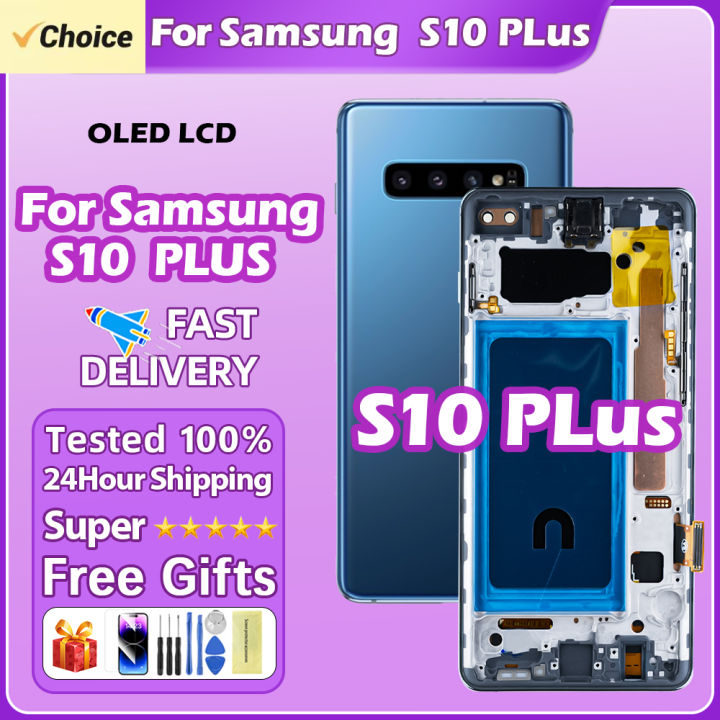 100% Tested S10plus Display For Samsung S10 Plus Display S10+ LCD ...