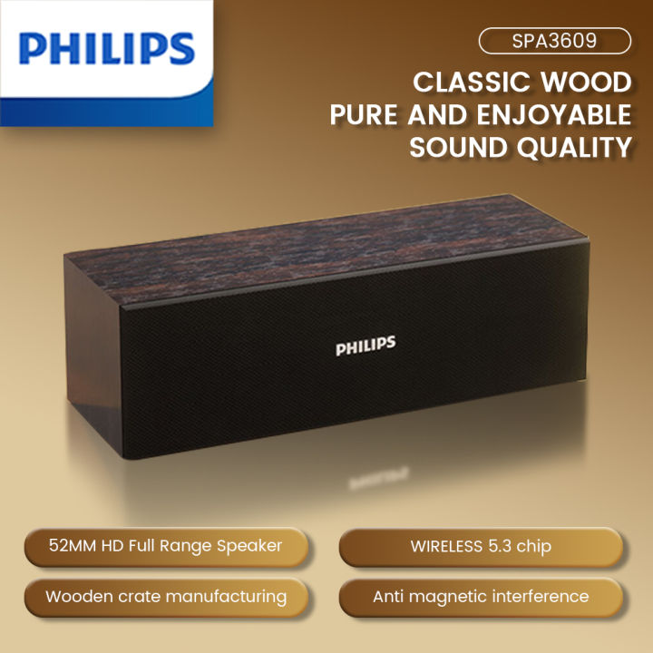 PHILIPS SPA3609 DesktopSpeaker With 53mm Dynamic Driver Pure Human ...
