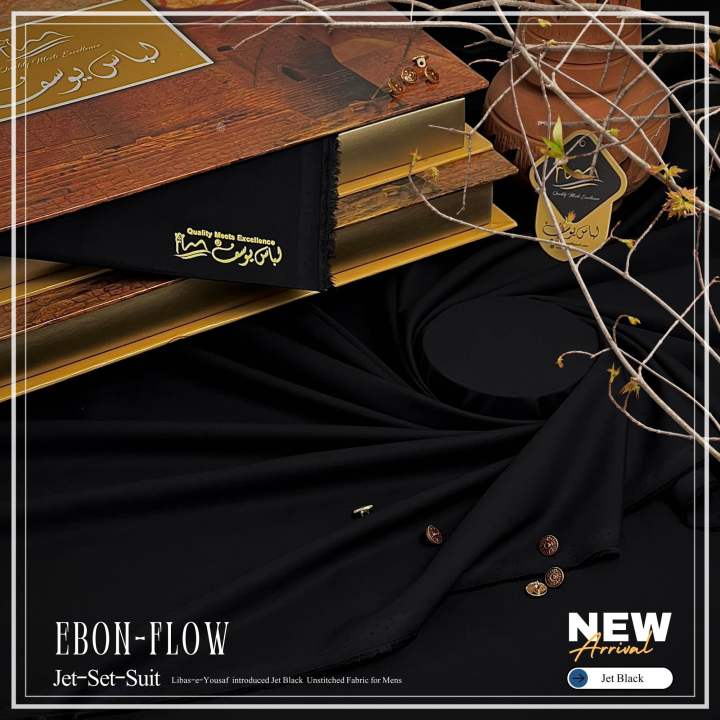 Libas e Yousaf Luxury Quality Special Black Washing ware full Premium quality For Man unstitched ...