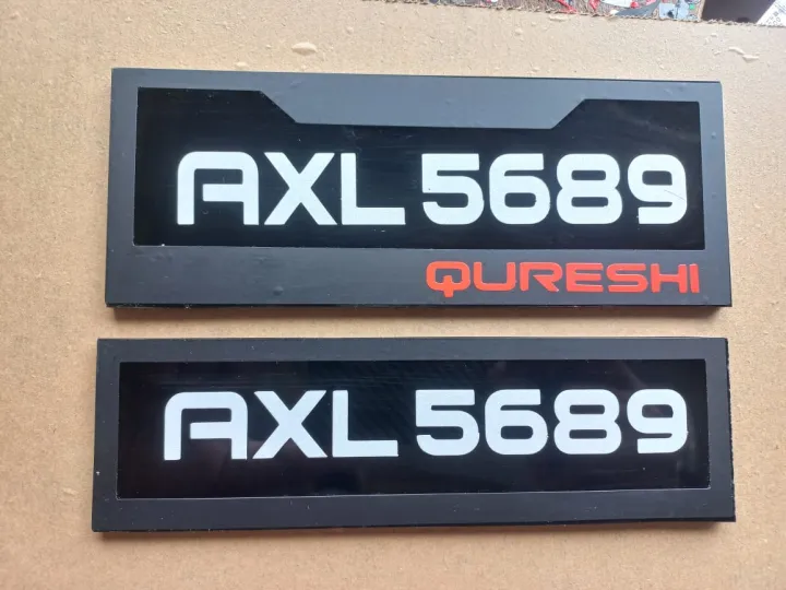 Stikker print fancy number plate for bike 3mm plastic number plate ...