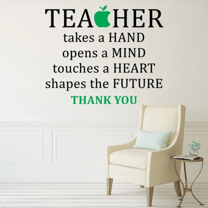 SIZE: 2 x 2 Feet -Teacher Takes a Hand Open Mind Touches Heart Thank ...