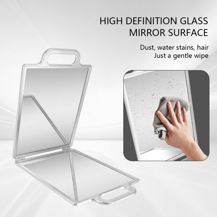 Hairdressing Hand Mirror Makeup Vanity Mirror Professional Double Side ...