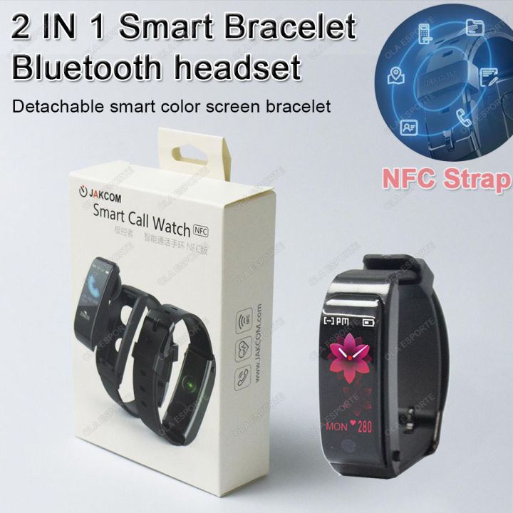NFC Headset Smart Watch TWS Two In One Wireless Bluetooth Headset Calls ...