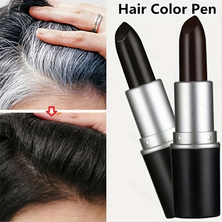 Hair Dye Instant Gray Root Coverage Hair Color Modify Cream Stick ...