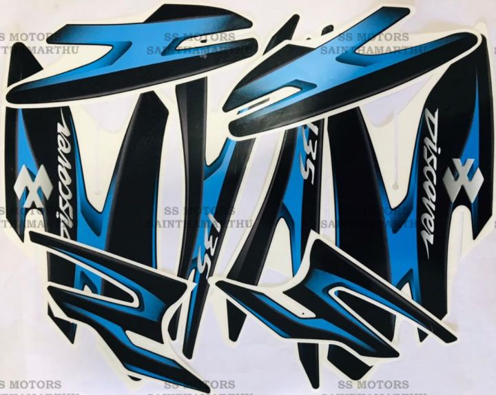 DISCOVER135 BLACK BLUE SET STICKERS | Daraz.lk